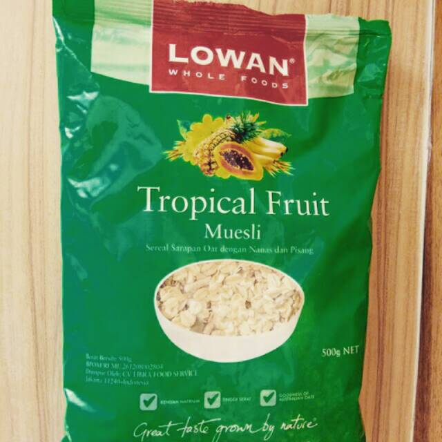Lowan TROPICAL FRUIT MUESLI 500gr | Shopee Singapore