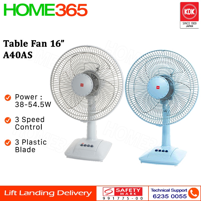 KDK Table Fan 40cm Plastic Blade A40AS | Shopee Singapore