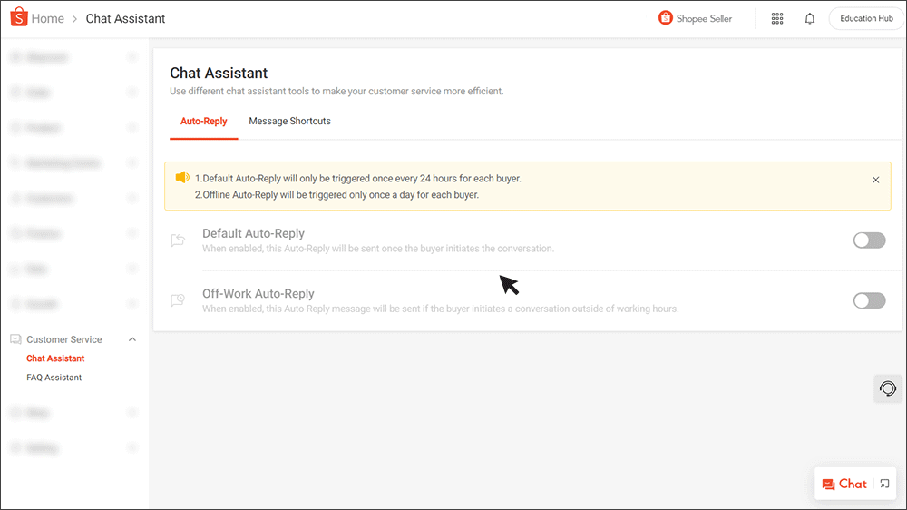 Auto-Reply in Chat Assistant | MY Seller Education [Shopee]