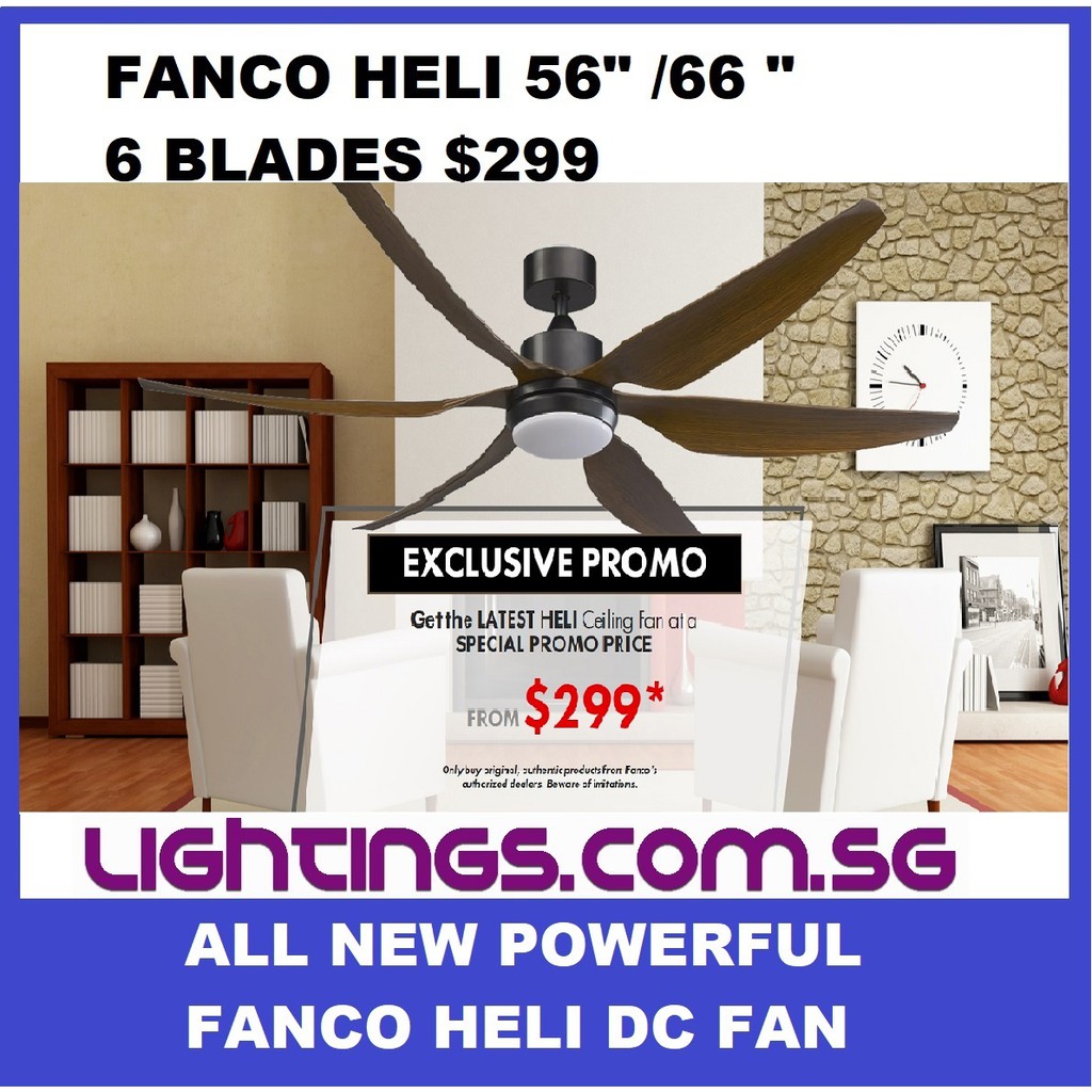 FANCO HELI DC CEILING FAN 56" 6 BLADES | Shopee Singapore