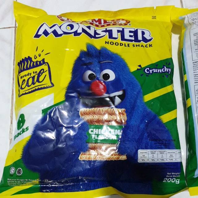 Mamee Monster Noodle Snack Snack Chicken Noodles 8packs | Shopee Singapore