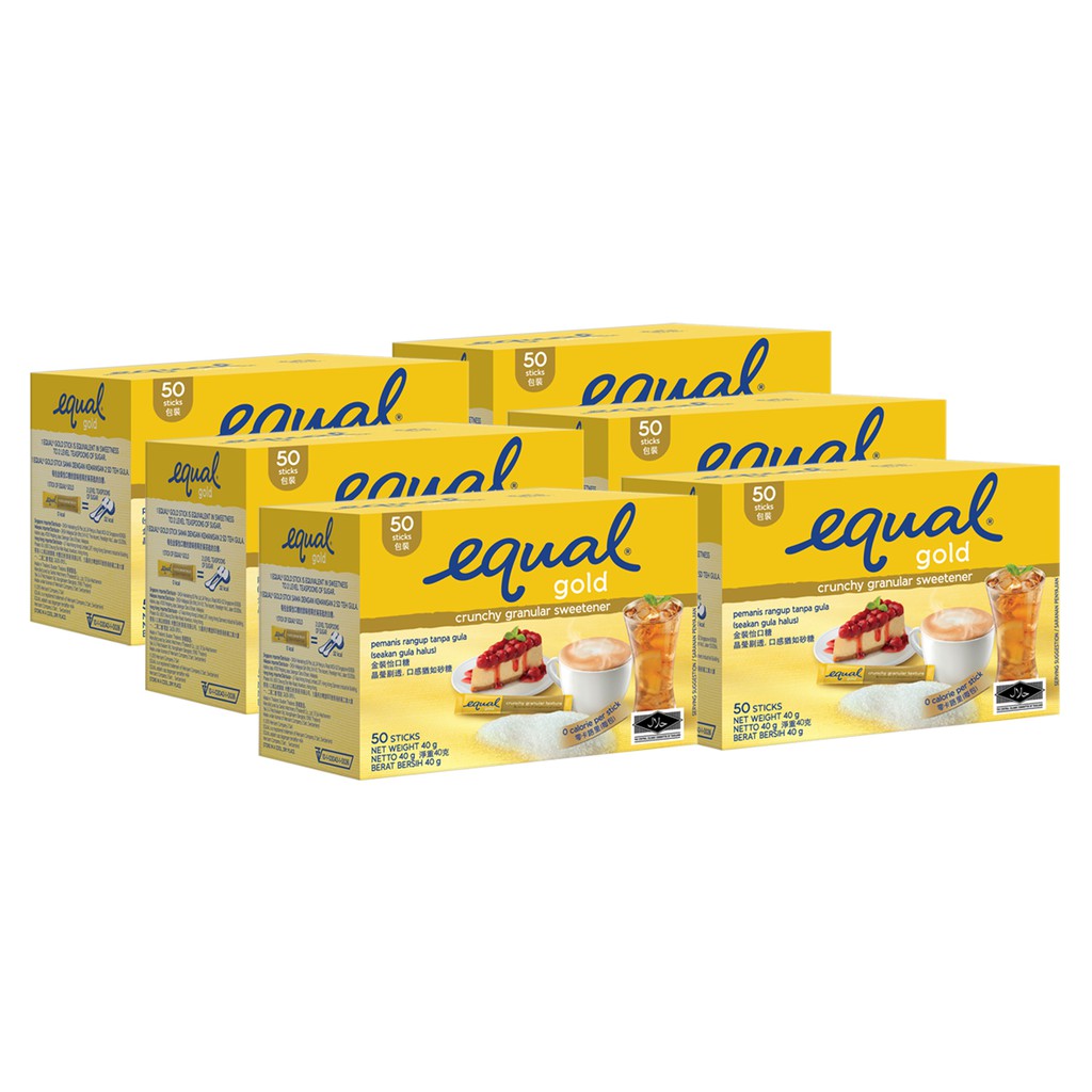Equal Gold Sachet 50s x 6 | Shopee Singapore