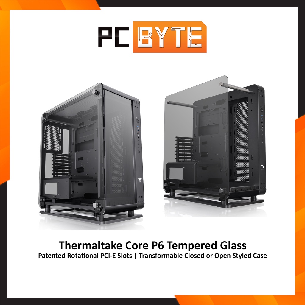 Thermaltake Core P6 TG Mid Tower Chassis (Patented Rotational PCI-E ...
