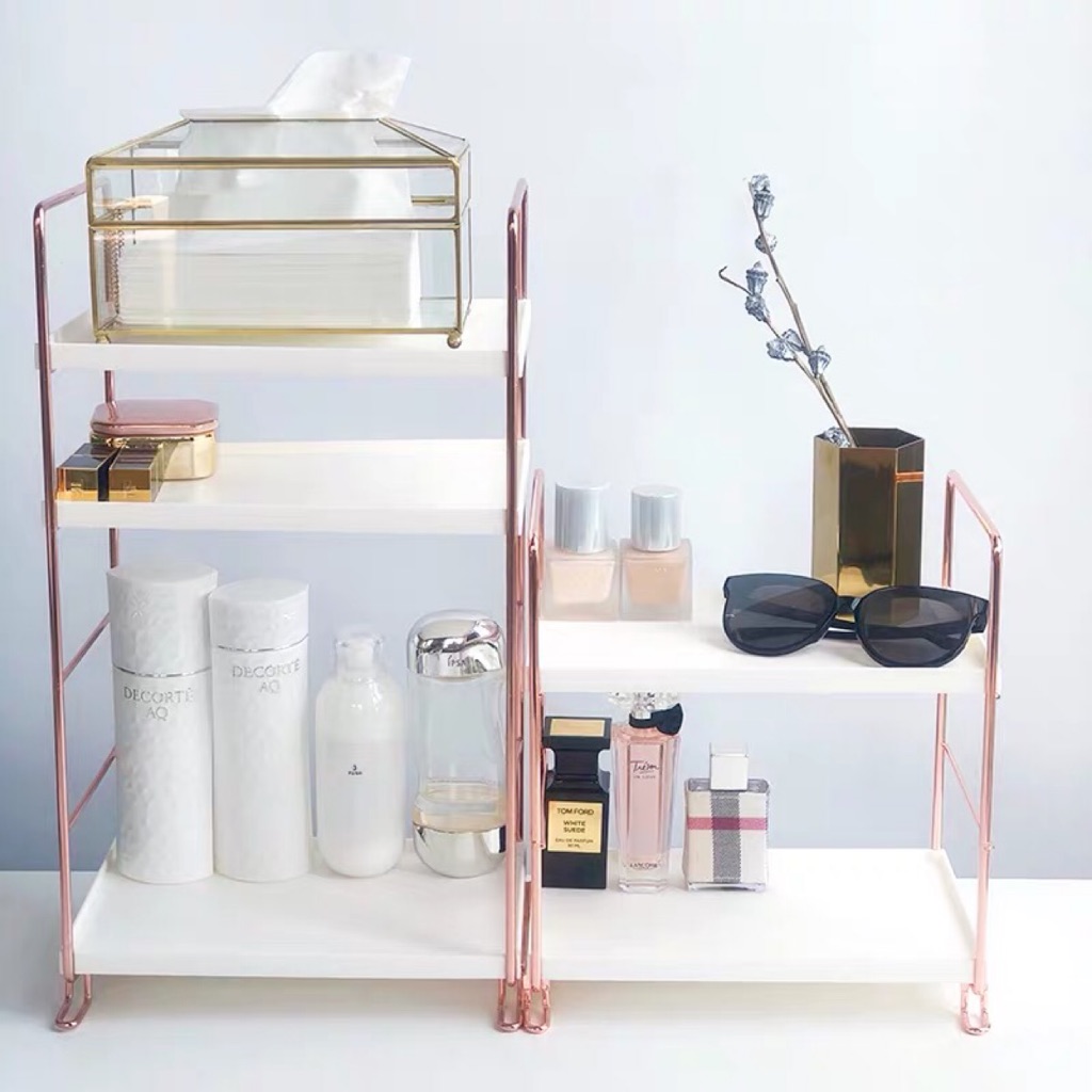 Multi layer storage rack / skin care / make up shelf / table organiser ...