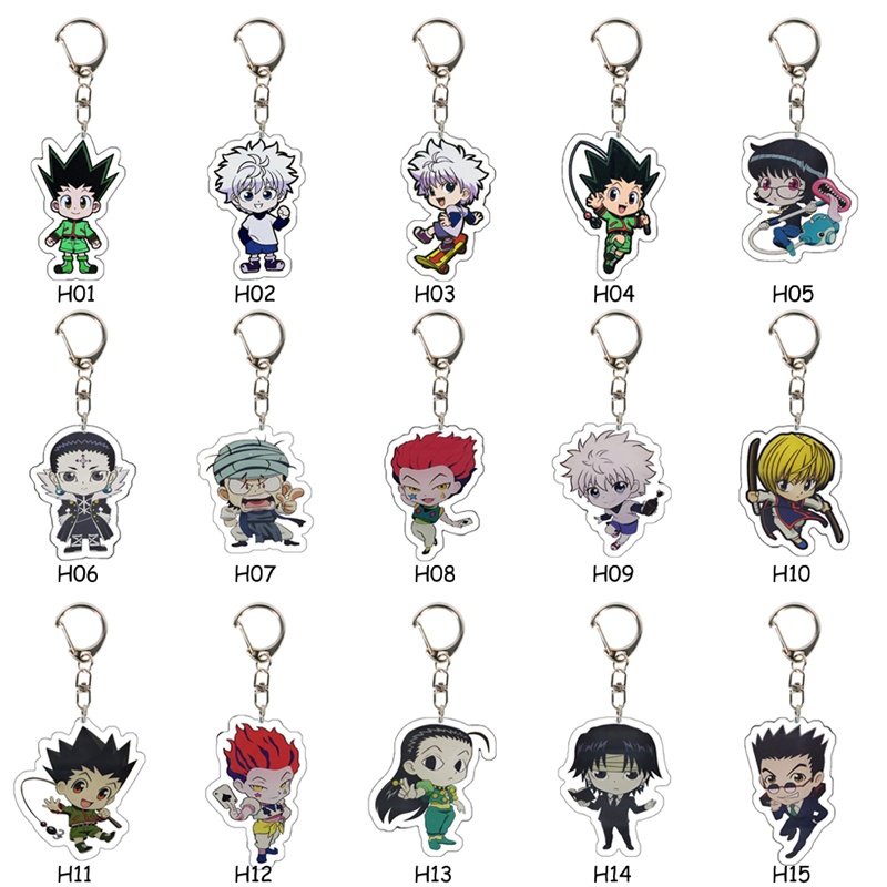 HUNTER X HUNTER Anime Killua Zoldyck Kurapika Keychains Cosplay Acrylic ...