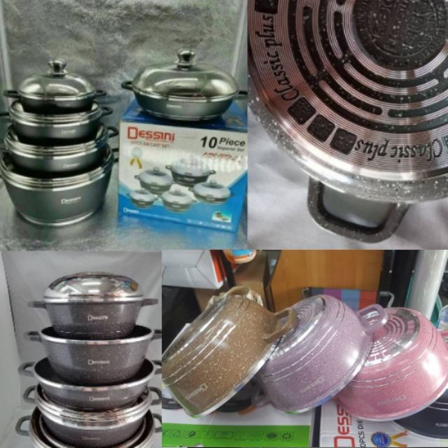 Periuk/Dessini Cookware set - 10pcs Dessini Set | Shopee Singapore