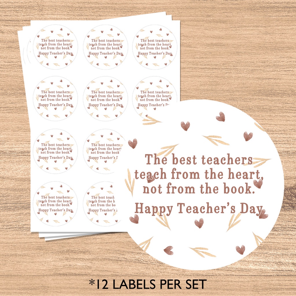 Happy Teachers Day Labels, Stickers Labels, Appreciation Day, Thank You ...