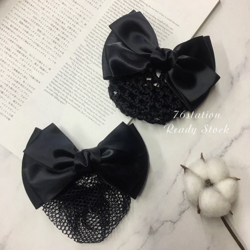 Hair Net Bun Cover Ribbon Bun Hair Nets Ballet Dance Skating Crochet ...