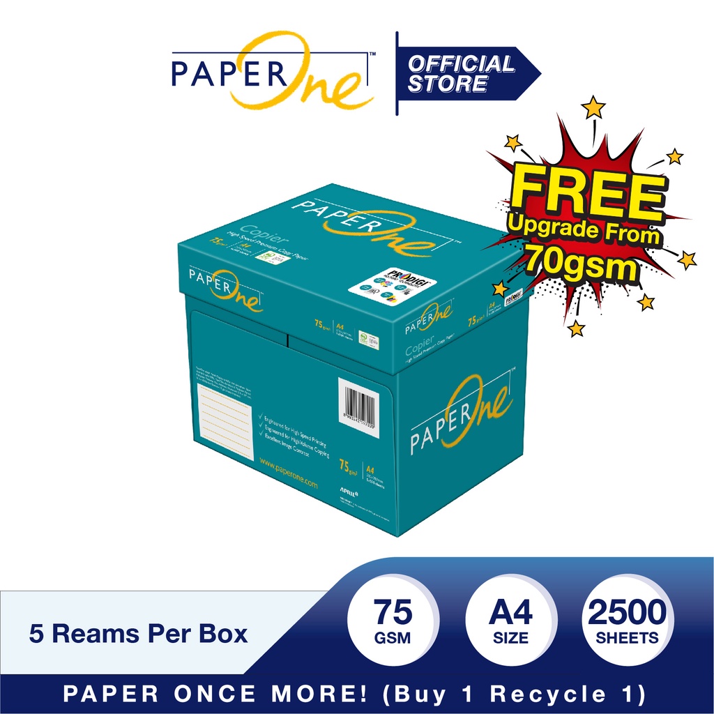 PaperOne™ Copier Paper 70gsm / 75gsm Copy Paper A4 [1 Box] | Shopee Singapore