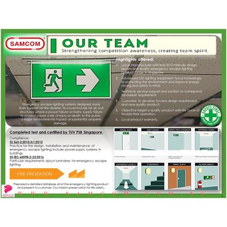 Samcom Electronics - Emergency Lighting- Surface Mount Led Slim Exit ...
