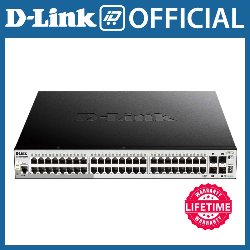 D-Link (DGS-1210-52MP) 52-Port Layer 2 Gigabit Smart Managed PoE Switch ...