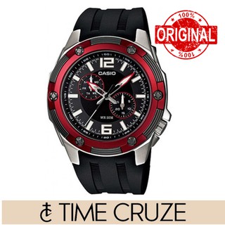 [Time Cruze] Casio MTP-1326 Red Aluminum Resin Strap Men's Watch MTP ...