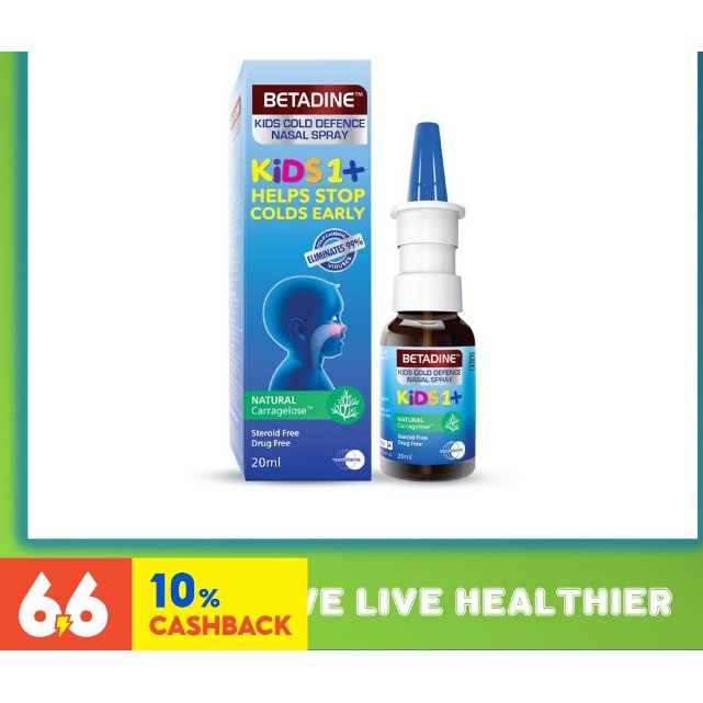 (FOC GIFT) BETADINE KIDS COLD DEFENCE NASAL SPRAY 20ML EXP:(2022 ...