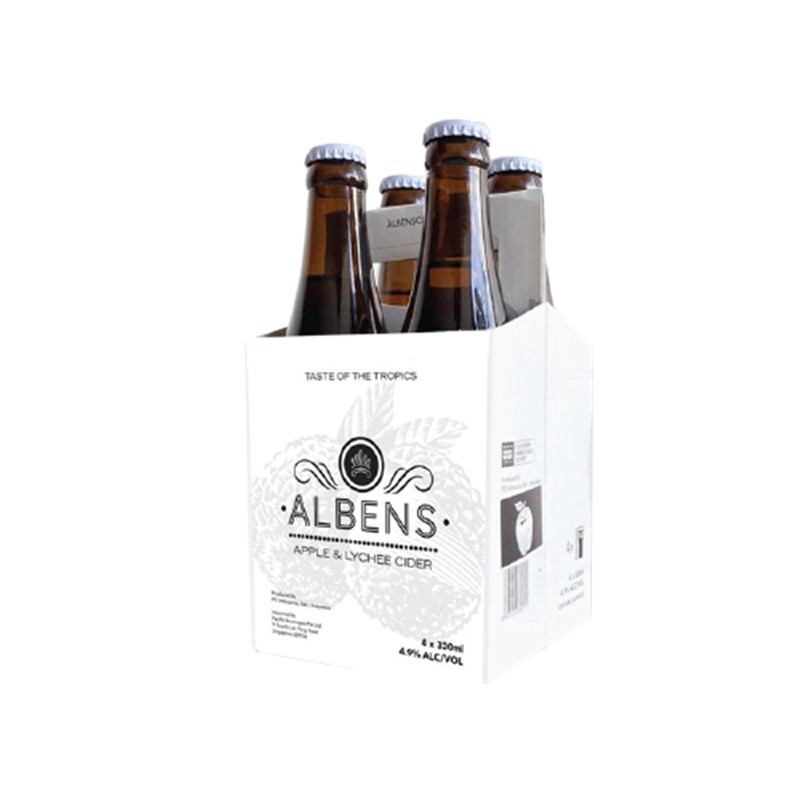 Albens Cider Apple & Lychee Cider 330Ml 4's | Shopee Singapore