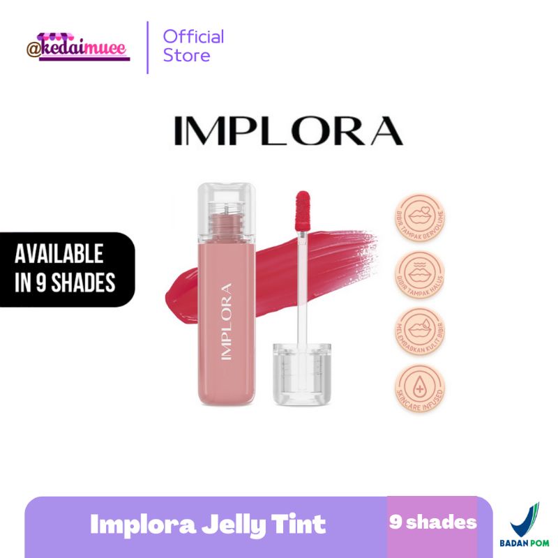 [FREE Gift] Implora Jelly Tint - Lip Tint Glossy Transferproof BPOM ...