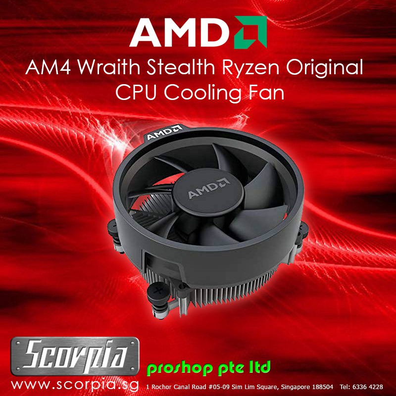 AMD AM4 Wraith Stealth Ryzen Original CPU Heatsink Cooling Fan | Shopee ...