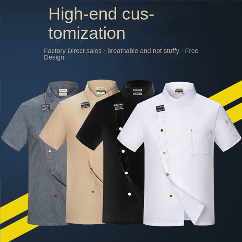 Ready Stock Chef Uniform Short Sleeve Western Restaurant Coffee Shop ...