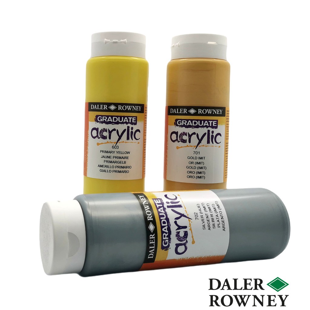 Daler Rowney Graduate Acrylic Colour 500ml Part 2/3 (47 colours in this ...