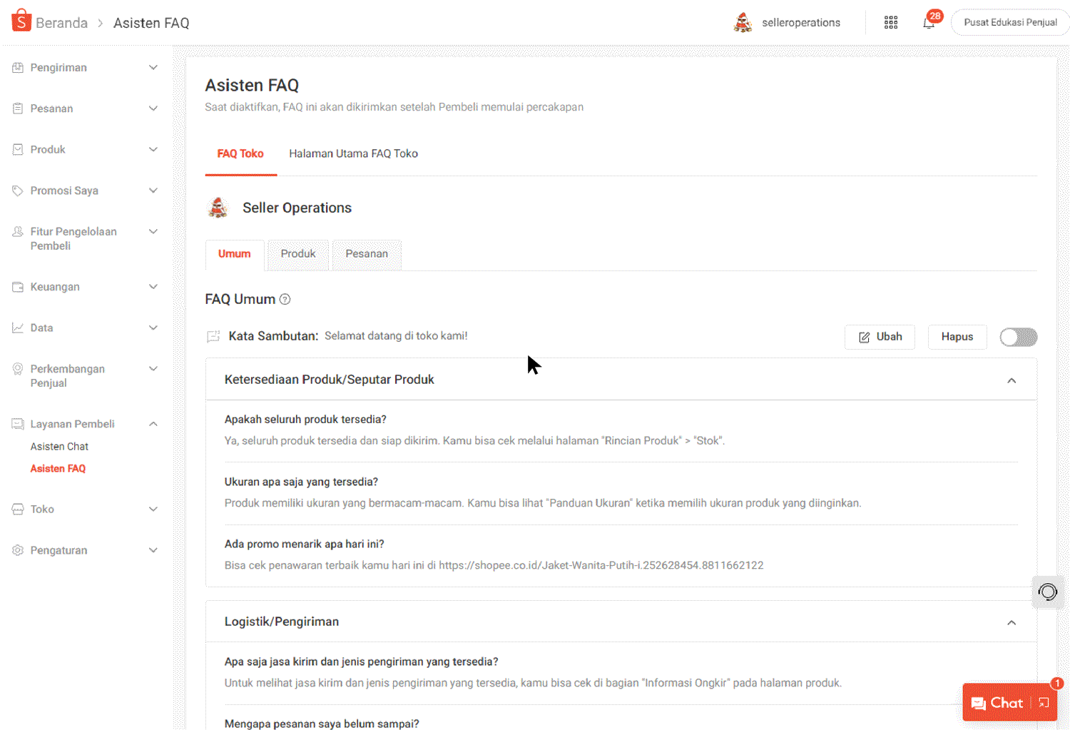 Membuat FAQ Toko | ID Pusat Edukasi Penjual [Shopee]