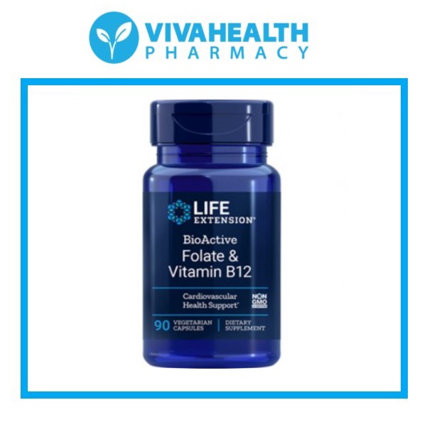 Life Extension - Folate & Vitamin B12 Capsules -90s | Shopee Singapore