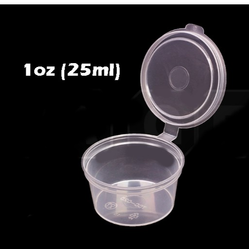 Small Sauce Container PP / Round Disposable Plastic Food Container with Lid/Sauce Cup / Bekas ...