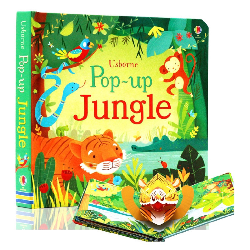 Usborne POP UP Jungle English Educational 3D Flap Picture Books Baby ...