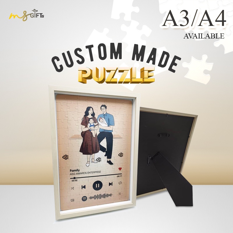 [SG SELLER]Customised Personalised Jigsaw Puzzle A4 Size DIY Gift ...