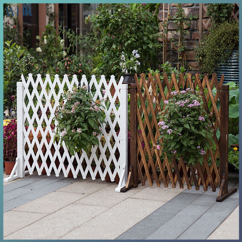 Garden partition outdoor courtyard indoor anticorrosive wood telescopic ...