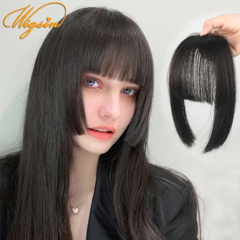 False Bangs Synthetic hair Bangs Hair Extension Fake Fringe Natural ...