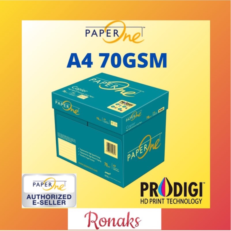 A4 PAPERONE 70gsm / 75gsm Copier Paper or 70 gsm Copy Paper *5 REAMS ...