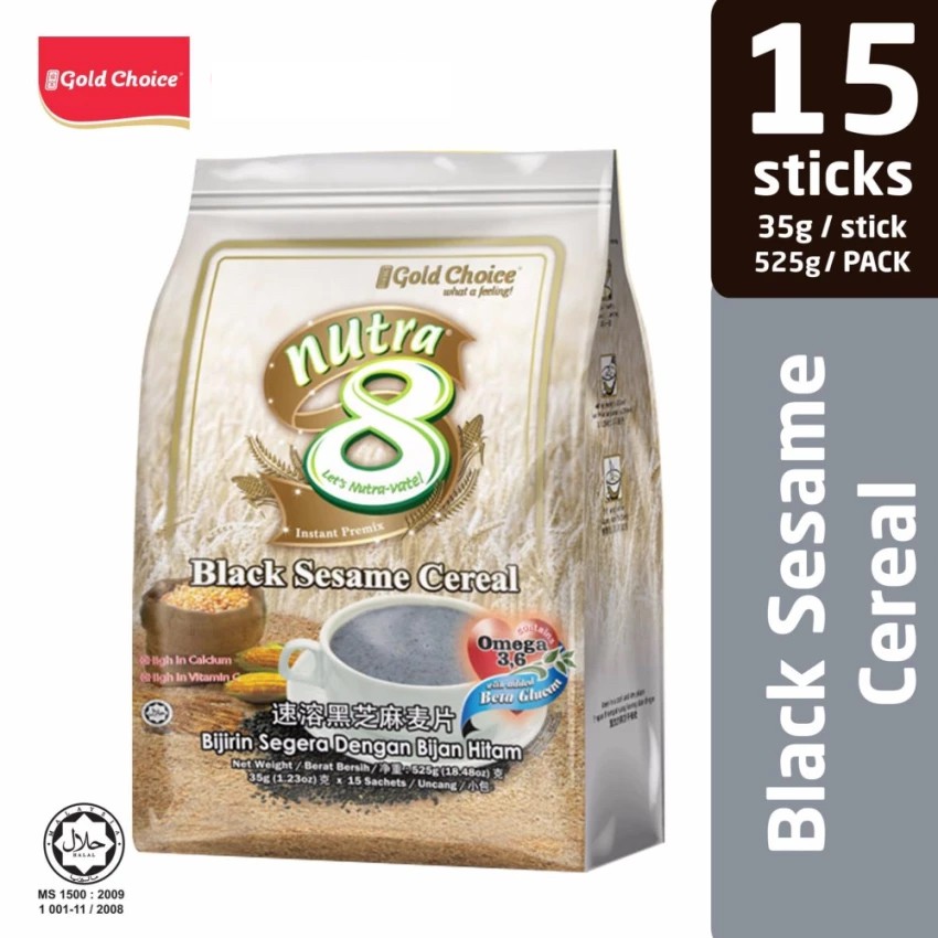 Gold Choice Nutra8 Black Sesame Cereal (15 sachets) | Shopee Singapore