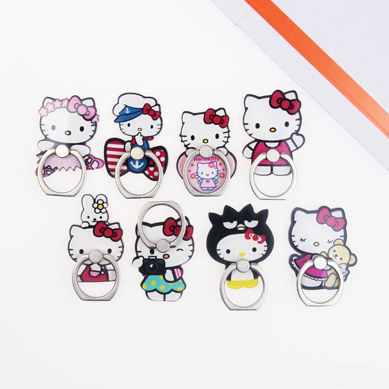 Hello Kitty Mobile Phone Ring Stand Rotating Loop Grip Holder Bracket ...