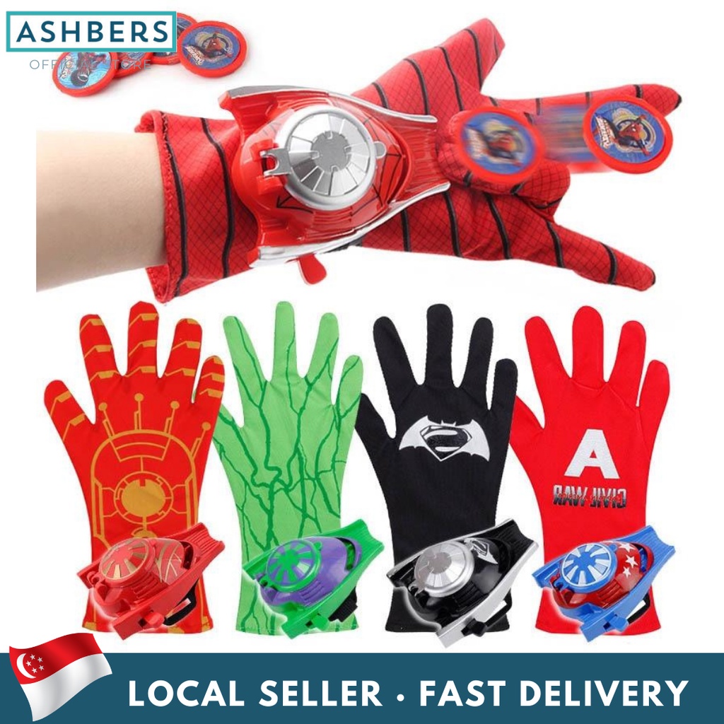 Marvel Avengers Superheroes Glove Launcher Shooter Toy Props Spiderman ...