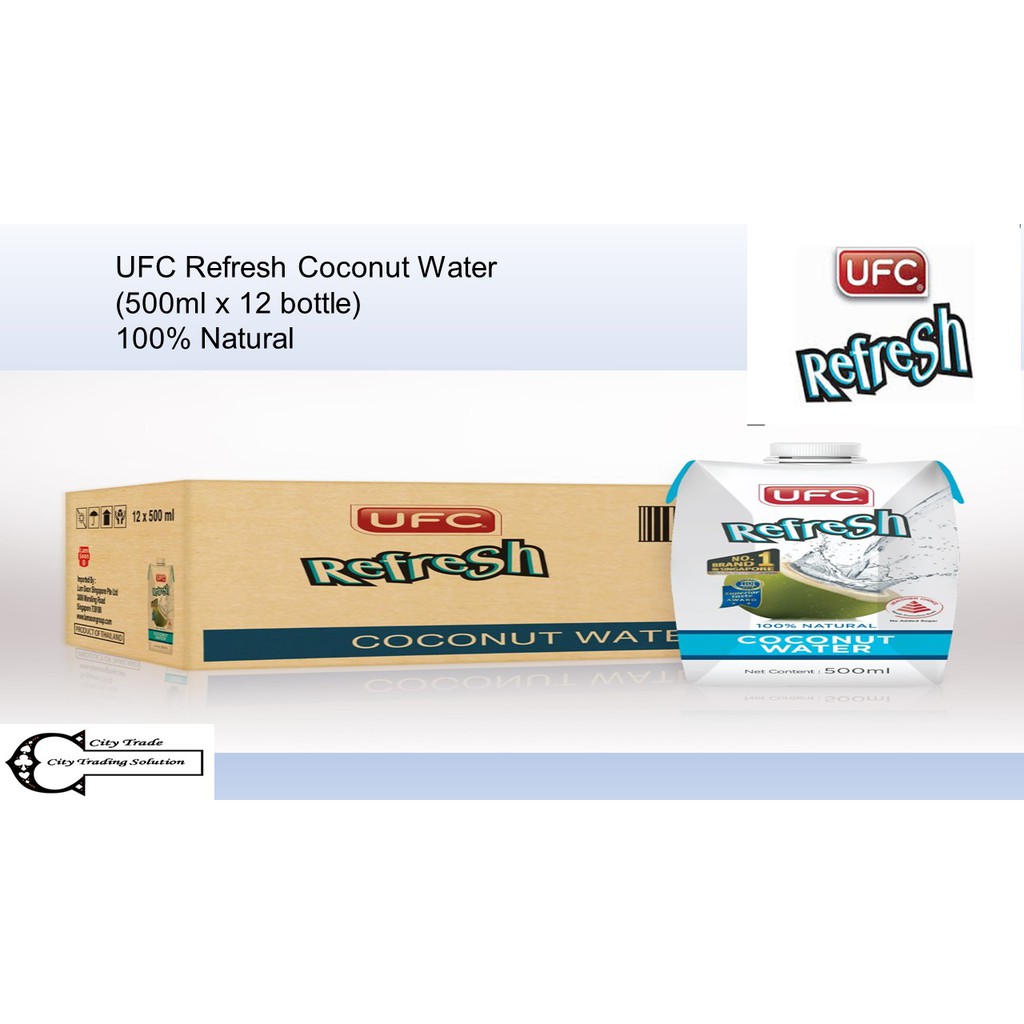 UFC Refresh Coconut Water (500ml x 12 pack) 100% Natural | Shopee Singapore