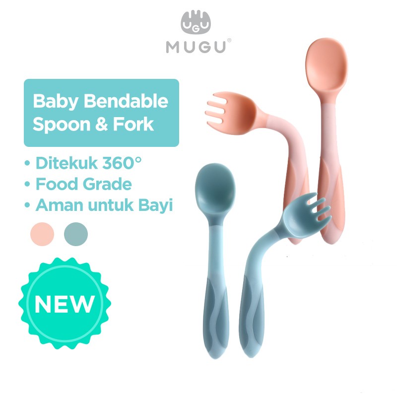 Mugu Baby Bendable Spoon & Fork / Child Fork Spoon - Suzanna Babyshop ...