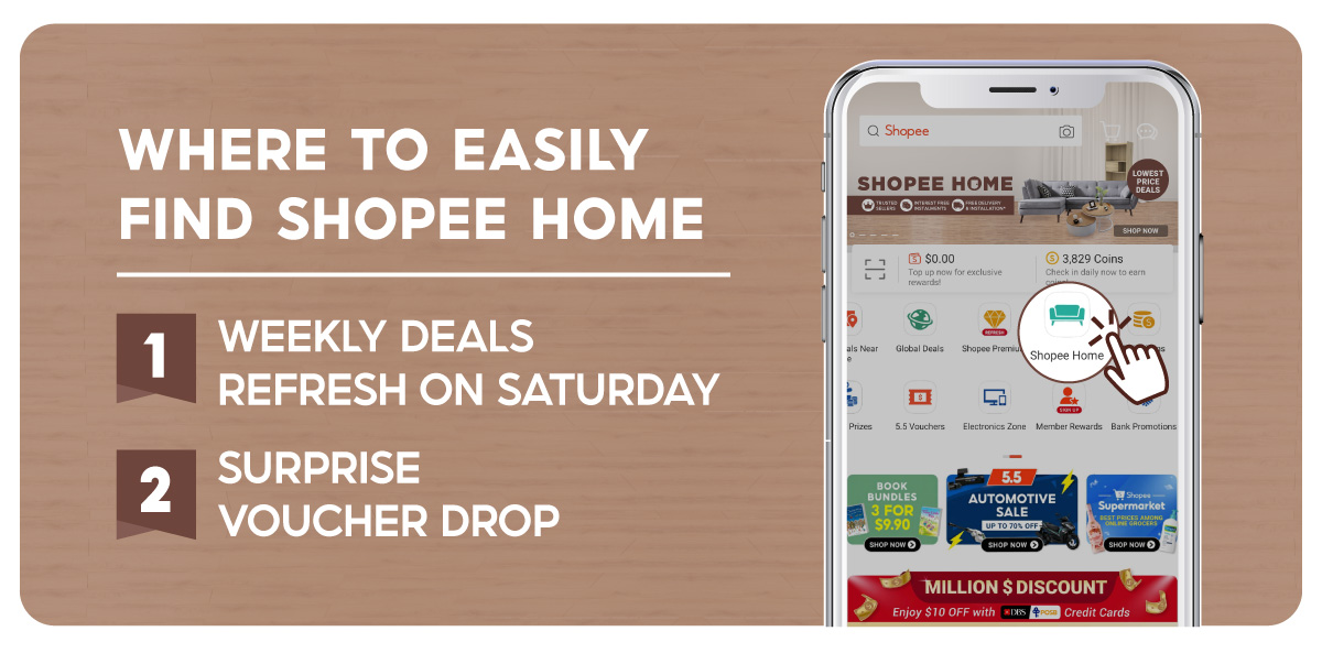 Shopee Home Furniture Sale April 2022 | Free Delivery & Installation ...