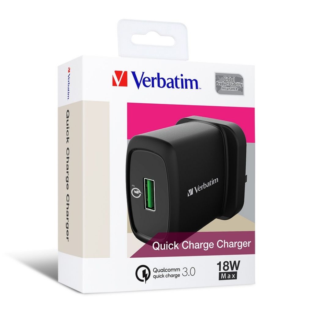 (Instock) Verbatim quick charge charger QC3.0 Charger | Shopee Singapore