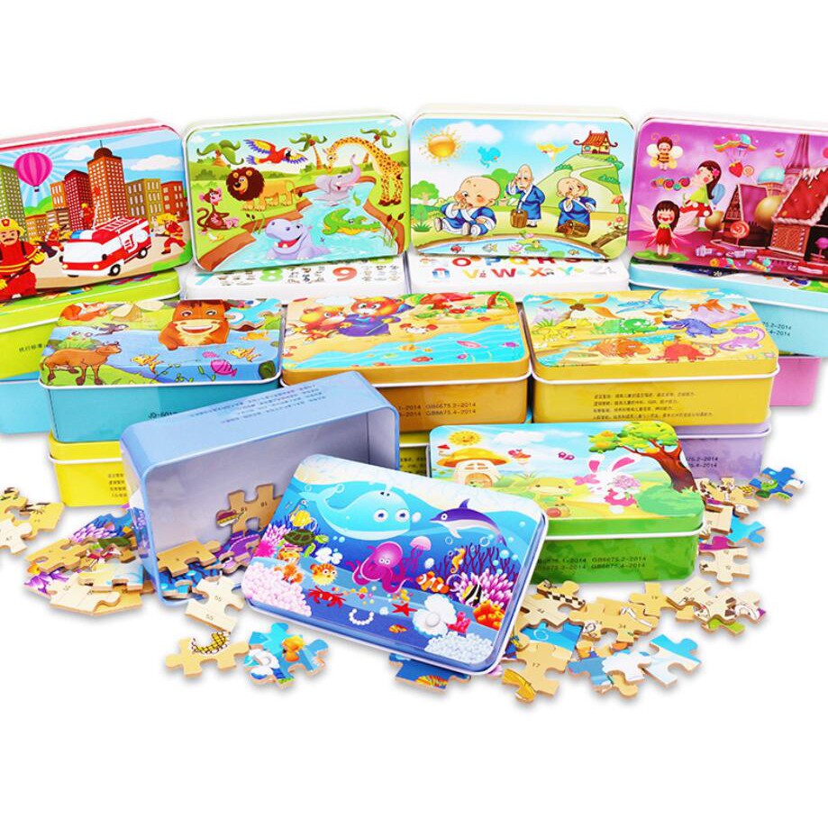 60pcs Child Puzzle of Cartoon Patterns / Wood Jigsaw Puzzle for ...