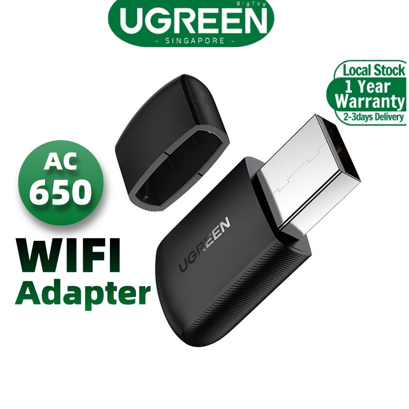 UGREEN Wifi Adapter Wireless Adapter 650Mbps USB WiFi 2.4G 5G Netowrk ...