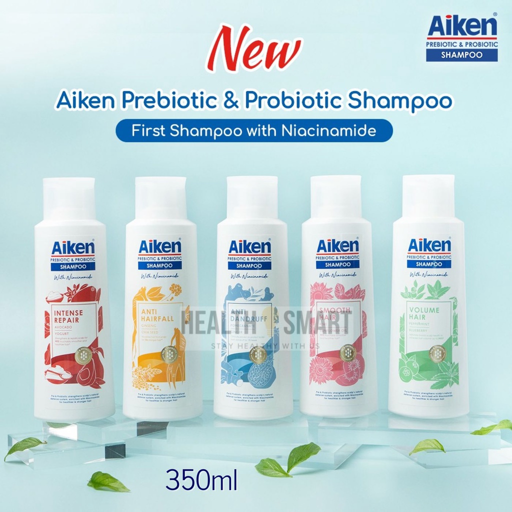 Aiken Shampoo Aiken Prebiotic And Probiotic Shampoo Anti Dandruff 350g Anti Hairfall