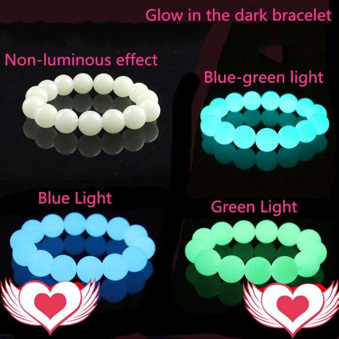 Luminous Bracelet Men Women Couples Night Beads Fashion Stone ...