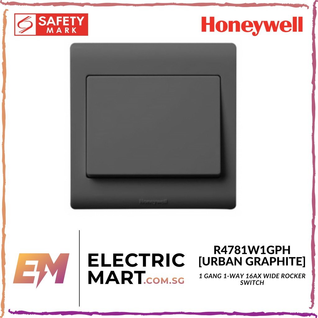Honeywell R-series R4781W1GPH 1 Gang 1-Way 16AX Wide Rocker Switch ...