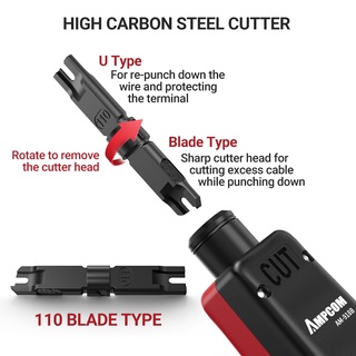 AMPCOM Punch Down Tool, 110 Type Multi-function Network Cable Tool ...