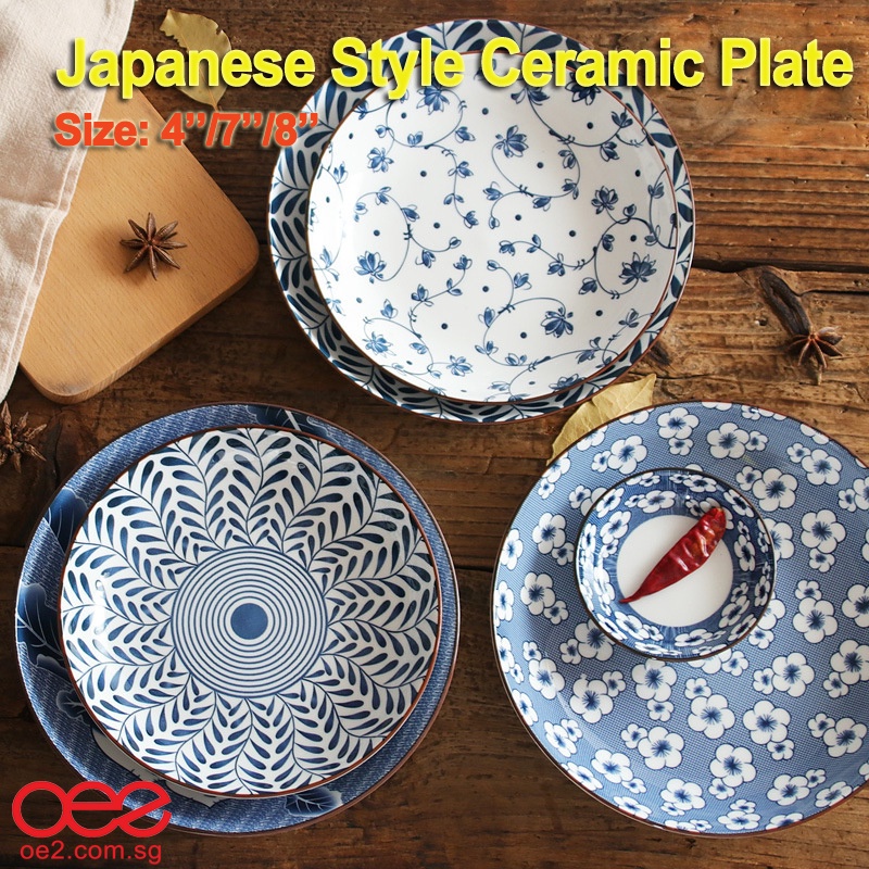 🍴🎁Japanese Style Ceramic Plate🎁Porcelain Plate🎁Best Gift🎁Ceramic Glaze ...