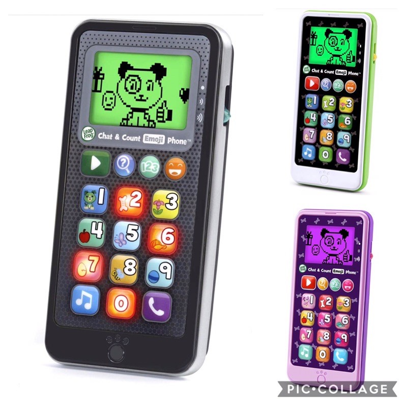 LeapFrog Chat and Count Emoji Smart Phone Learning Toy, Green | Shopee ...