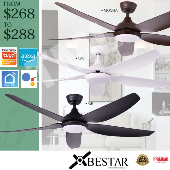 SMART Ceiling Fan Bestar Star5 5 Blades 38inch 48inch 58inch Star 5 DC ...