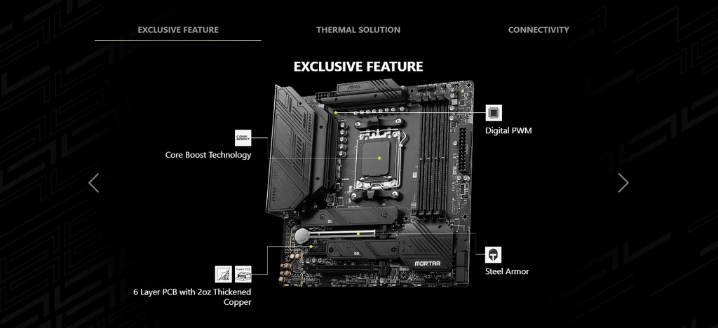 MSI MAG B650M MORTAR WIFI AMD B650 DDR5 Wi-Fi 6E mATX AM5, B650 ...