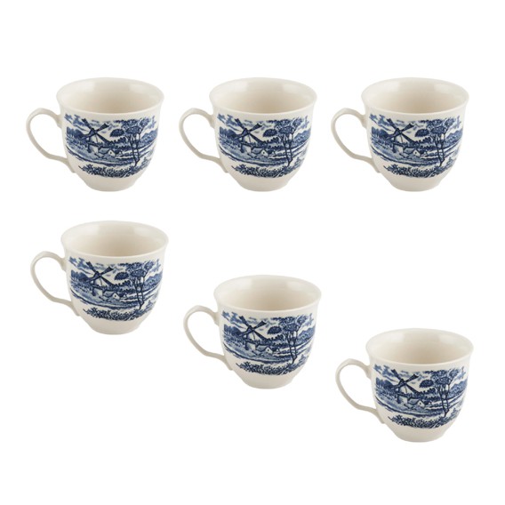 Claytan Coffee / Tea Cup - Blue Windmill - X185B (Set of 6) | Shopee ...