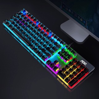 AOC Mechanical Switch Gaming Keyboard 104 key Blue Switch (GK410 ...