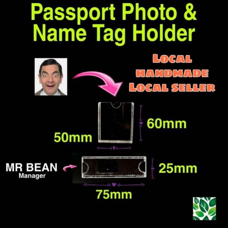 Acrylic Clear Passport Size Photo Frame For Organisation Chart/ Carta ...